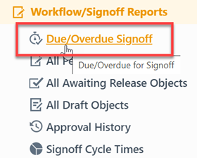 Due/Overdue Signoff | Empower Help