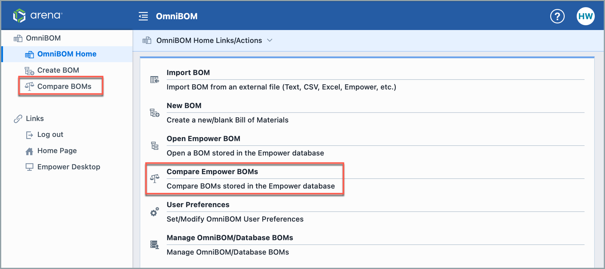 BOM Compare | Empower Help