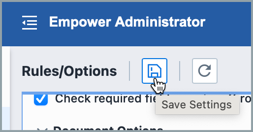 Rules/Options | Empower Help