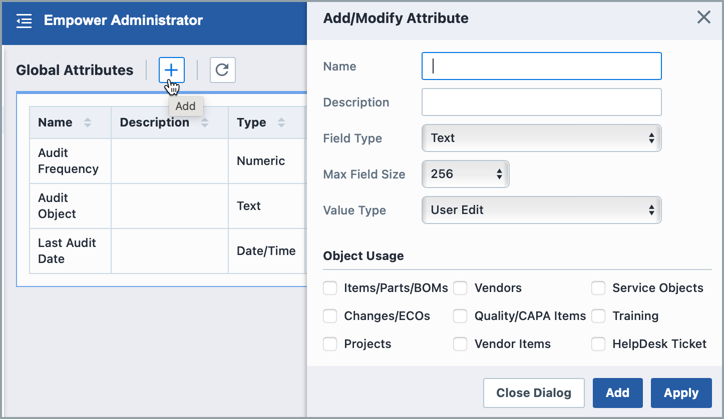 Global attributes | Empower Help