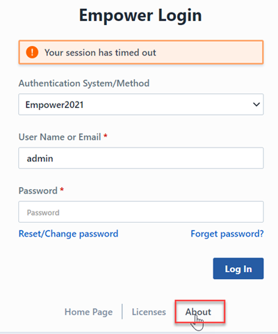 Logging On | Empower Help