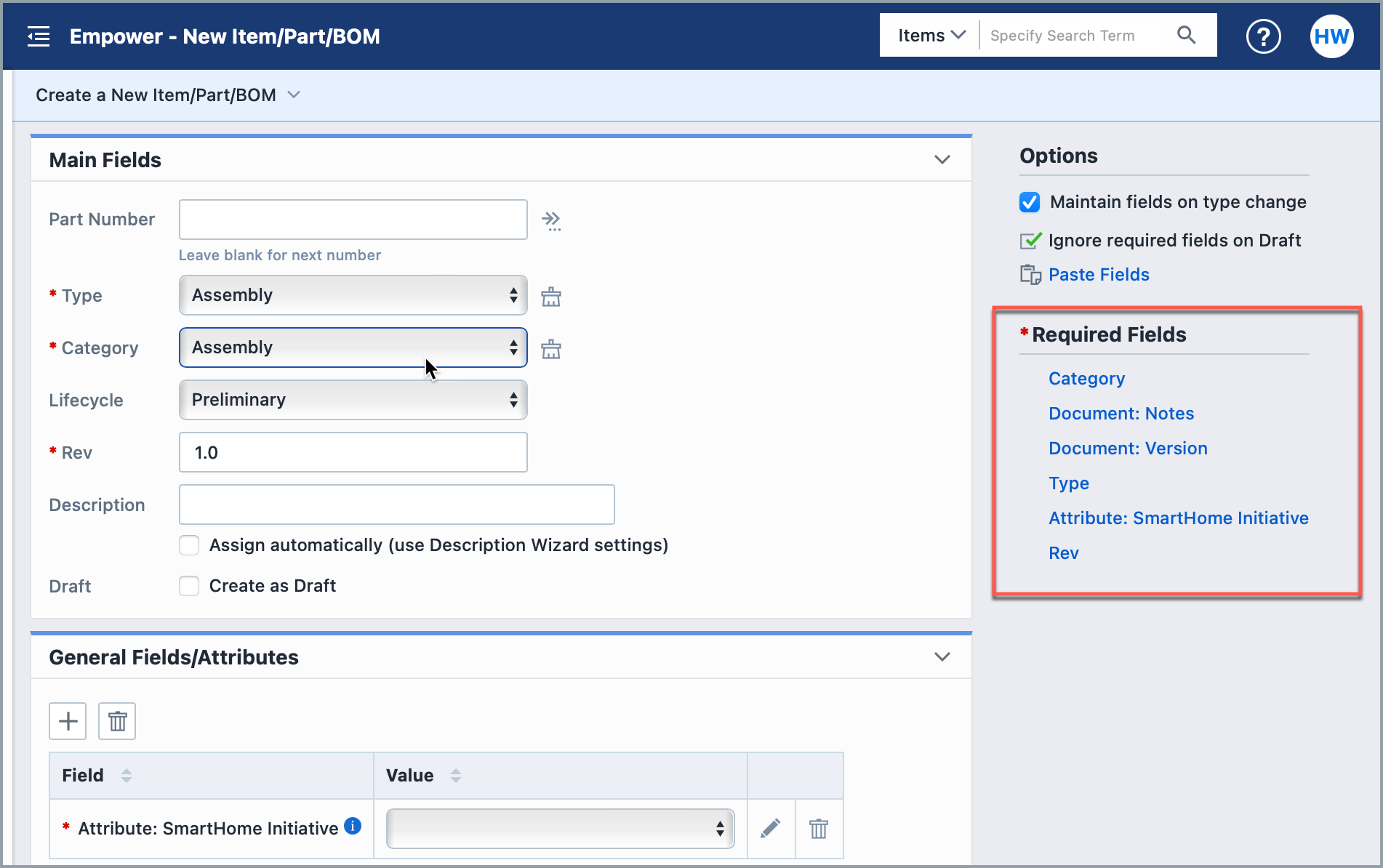 Required Fields | Empower Help