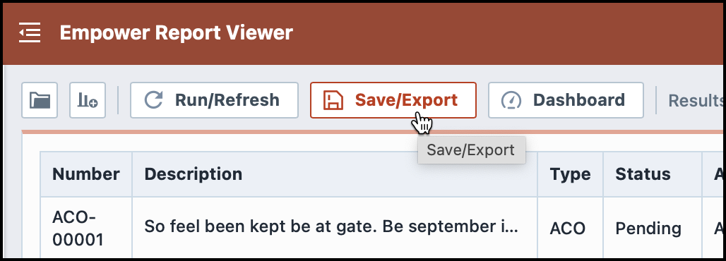 Displaying Reports | Empower Help